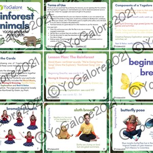 Rainforest Animals Yoga & Movement Pose Cards - Etsy