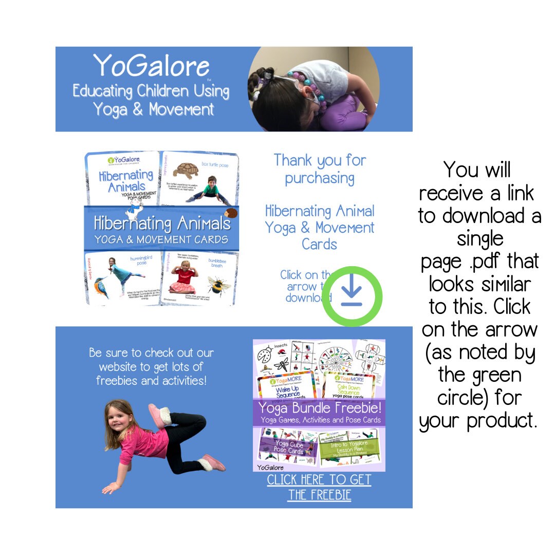 Hibernating Animals Yoga & Movement Pose Cards - Etsy