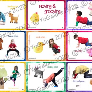 Farm Theme Yoga & Movement Cards With Classic Memory Game - Etsy