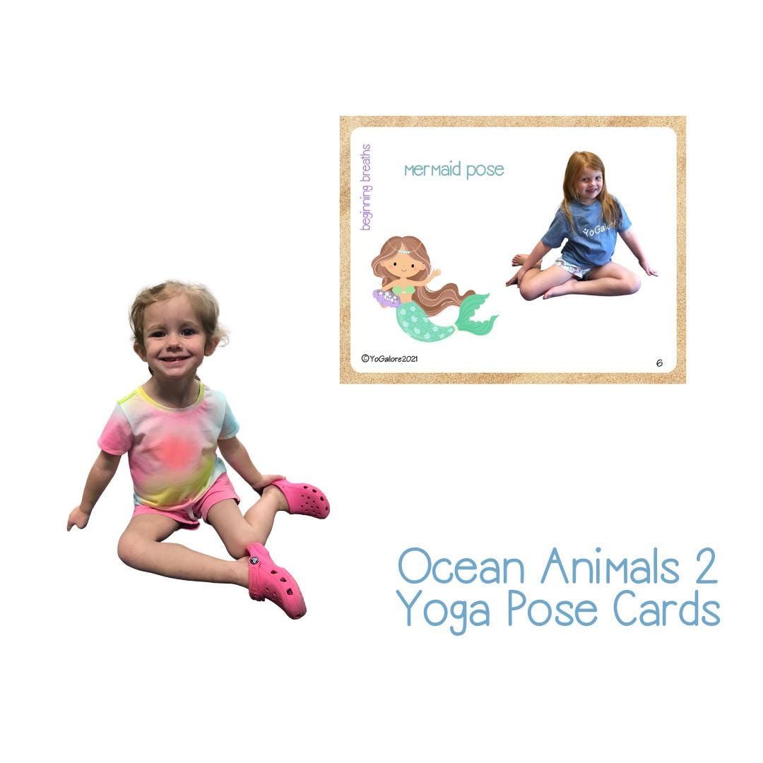 Ocean Theme Preschool Activity: Yoga & Movement Pose Cards - Etsy