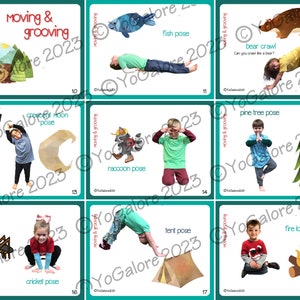 Camping Theme Yoga & Movement Pose Cards With Memory Game - Etsy