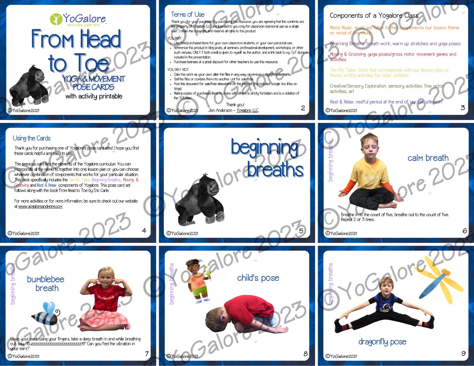 Eric Carle Inspired Yoga & Movement Cards: Preschool Activities With ...