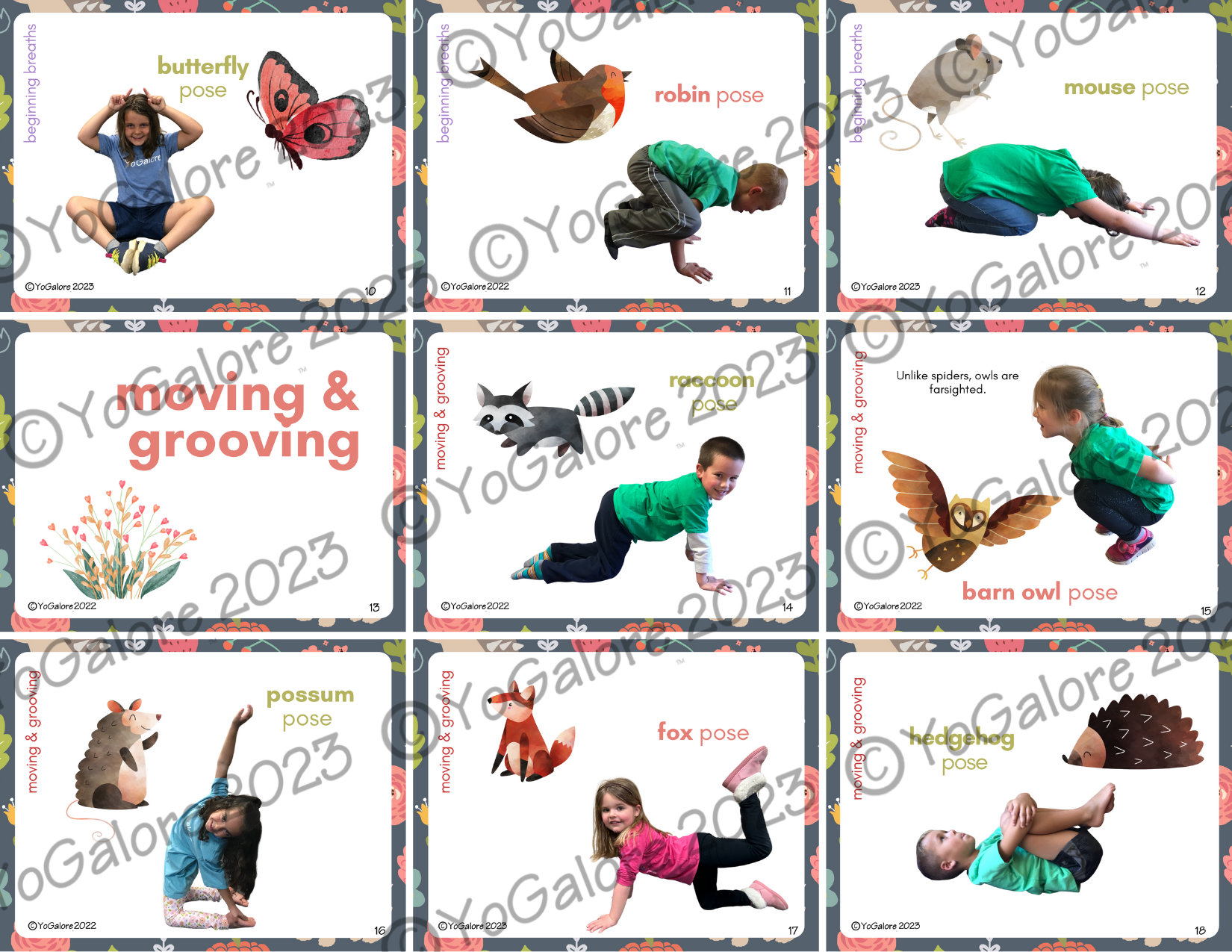 Woodland Animal | Forest Animal Theme Yoga & Movement Cards - Etsy