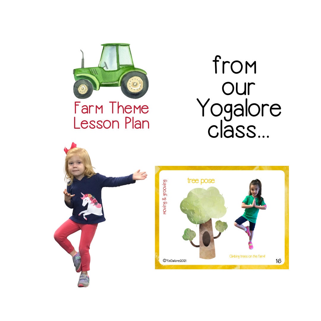 Farm Theme Yoga & Movement Cards With Classic Memory Game - Etsy