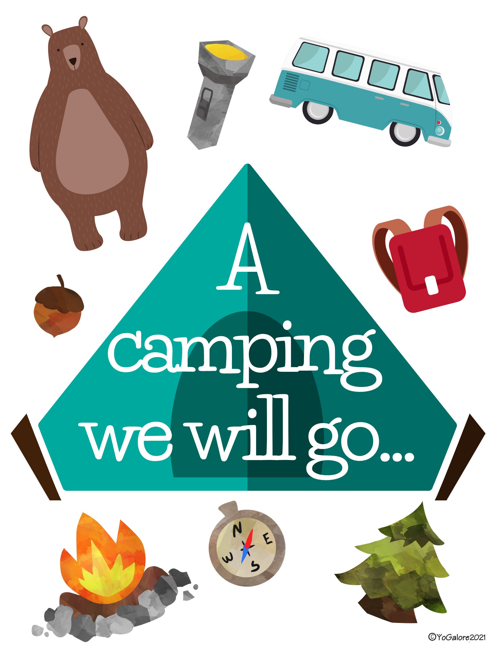 Camping Theme Yoga & Movement Pose Cards - Etsy