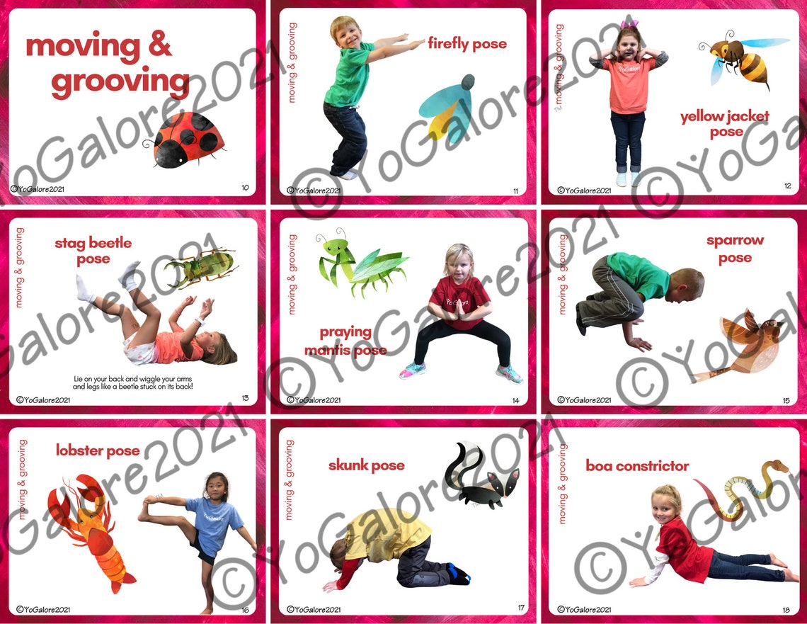 The Grouchy Ladybug: Yoga & Movement Cards | Etsy