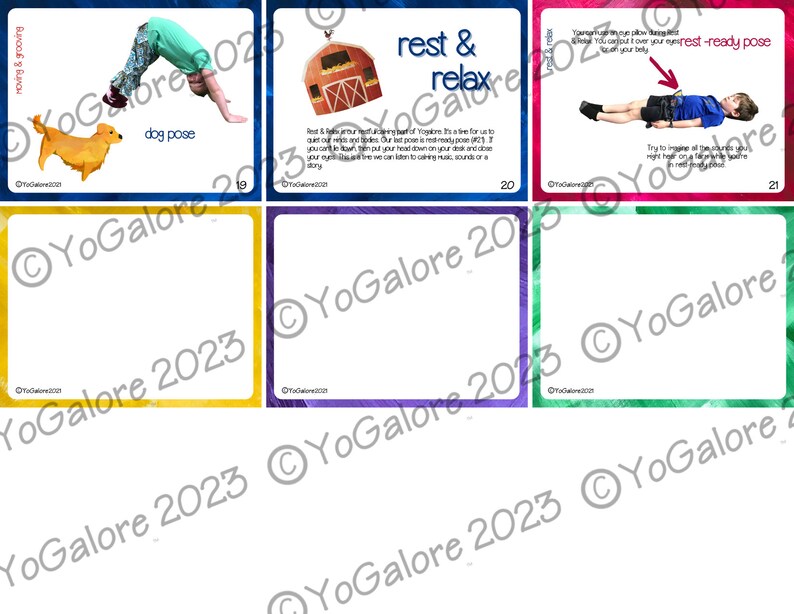 Farm Theme Yoga & Movement Cards With Classic Memory Game - Etsy