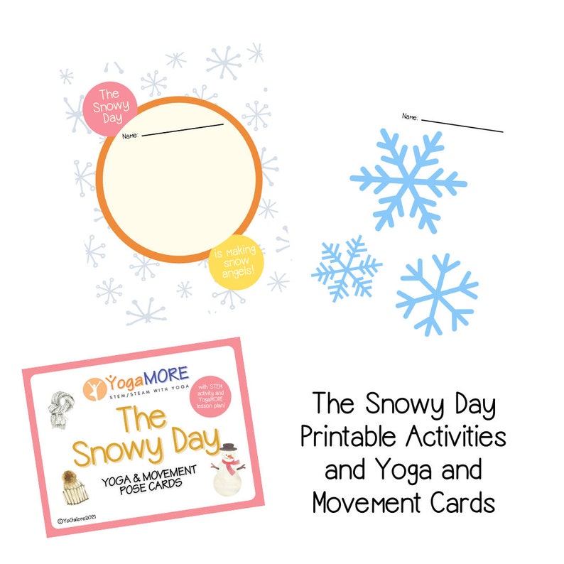 The Snowy Day Yoga & Movement Pose Cards With Printable Activities - Etsy
