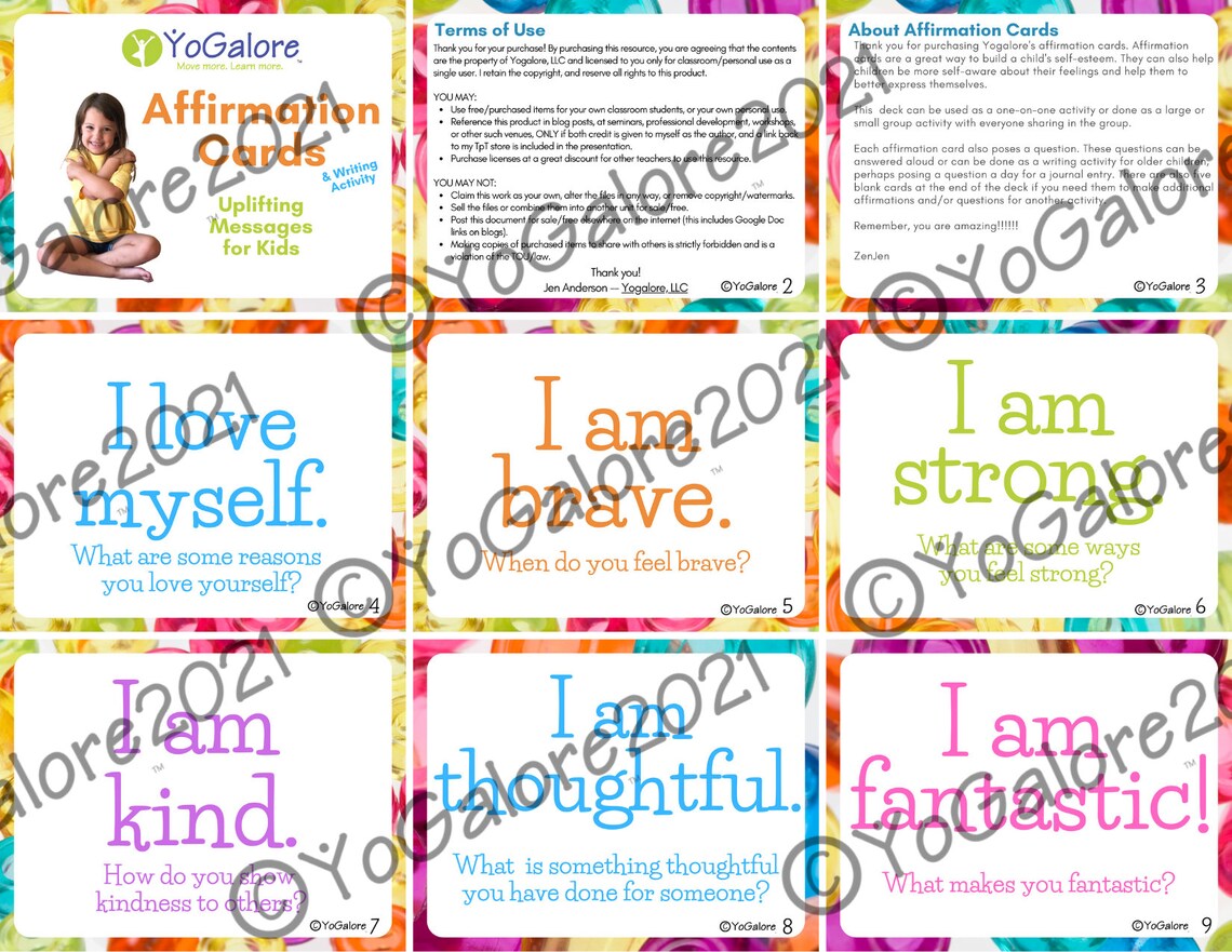 Affirmation Cards for Children - Etsy