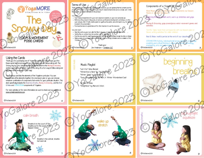 The Snowy Day Yoga & Movement Pose Cards With Printable Activities - Etsy