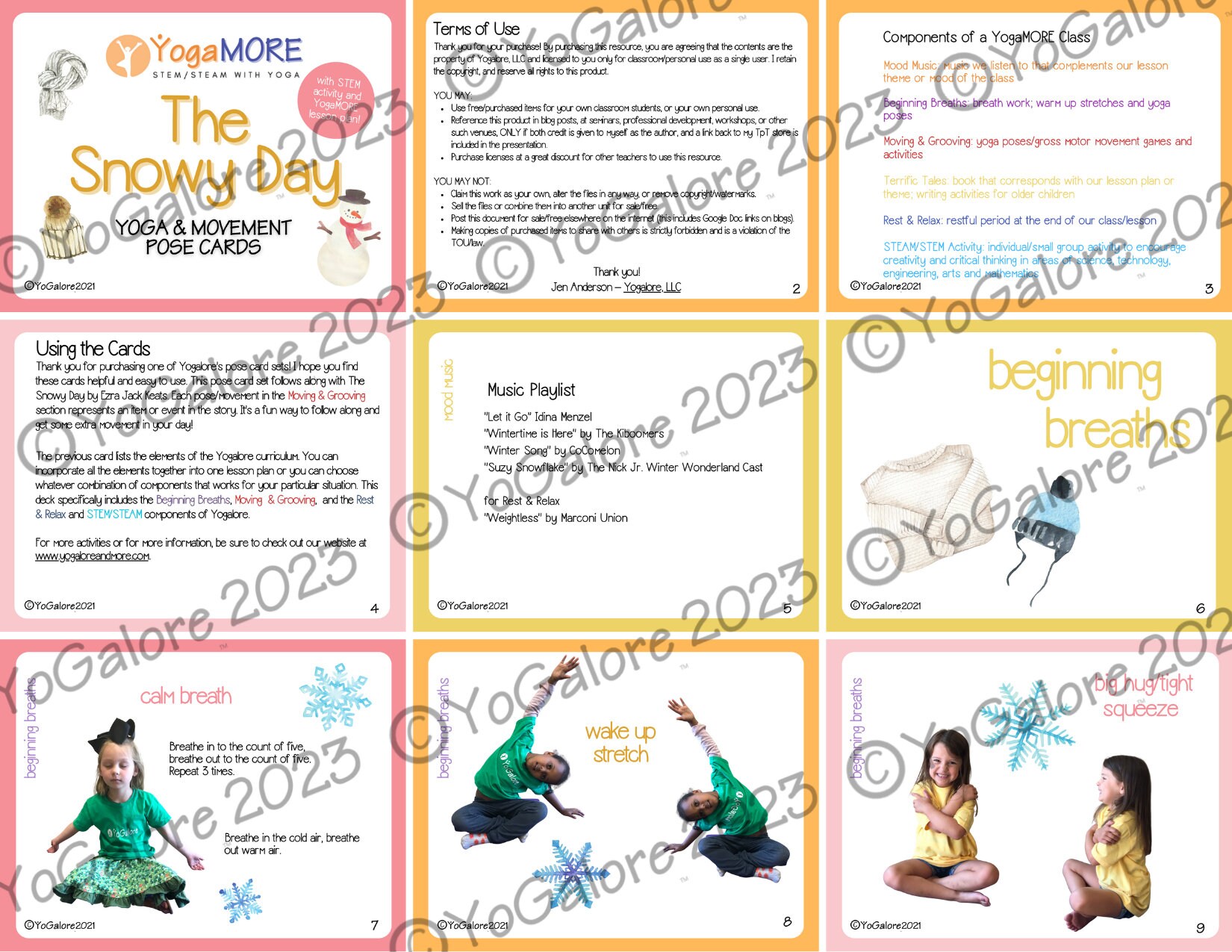 The Snowy Day Yoga & Movement Pose Cards With Printable Activities - Etsy