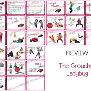 Eric Carle Bundle - 5 Sets Yoga Movement Cards; Printable Activities ...