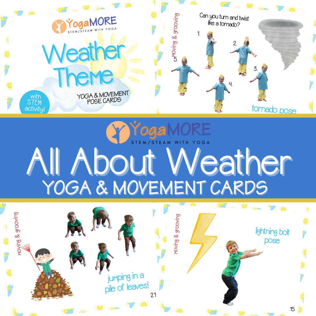 Preschool Weather Themed Movement Based Yoga Activity Bundle With ...