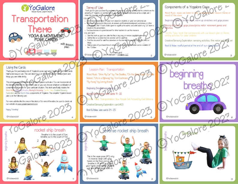 Transportation Theme Yoga & Movement Pose Cards - Etsy
