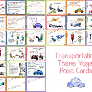 Transportation Preschool Activities: Yoga & Movement Pose Cards and ...