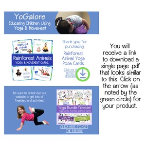 Rainforest Animals Yoga & Movement Pose Cards - Etsy