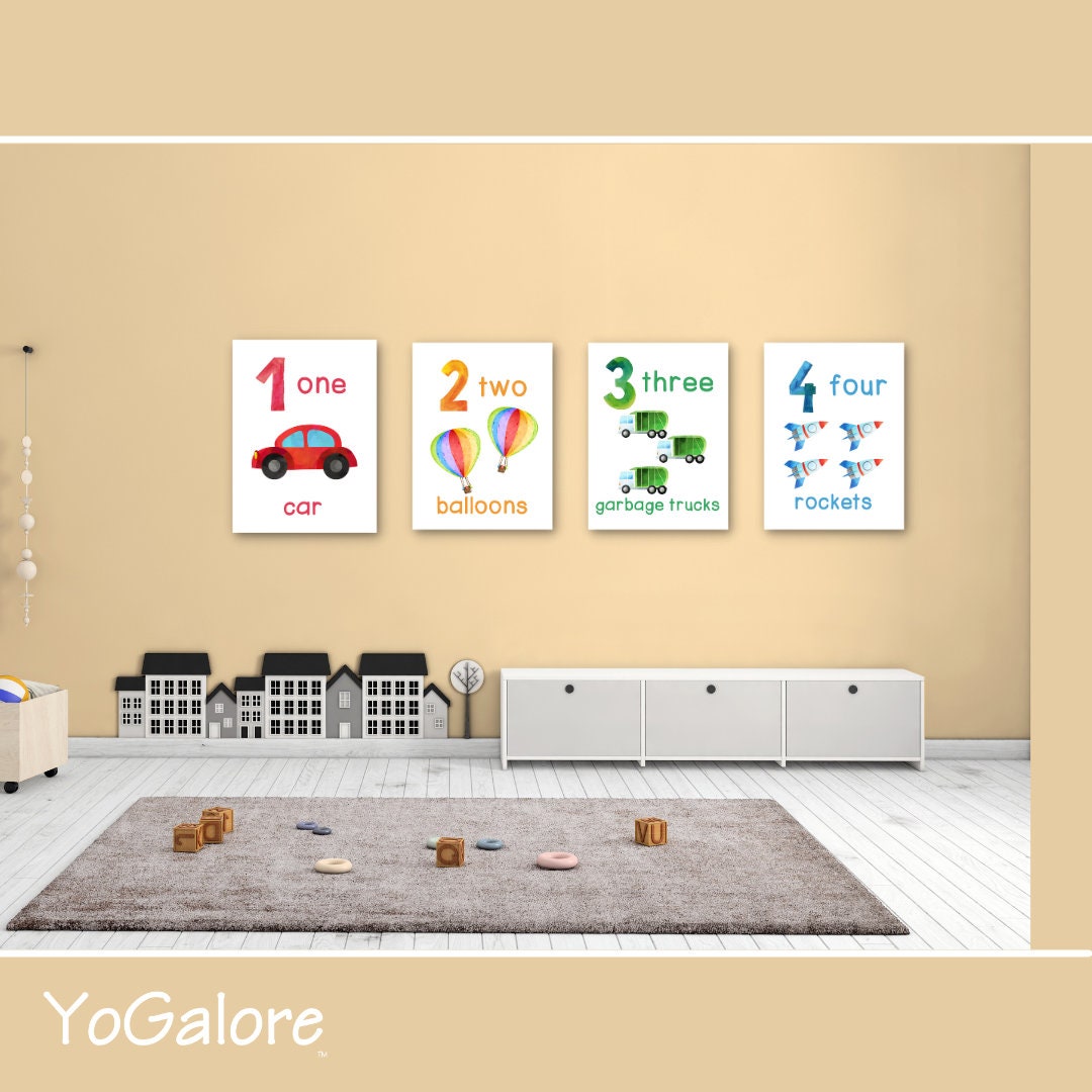 Transportation Theme Counting Posters and Cards/numbers 1 10 - Etsy