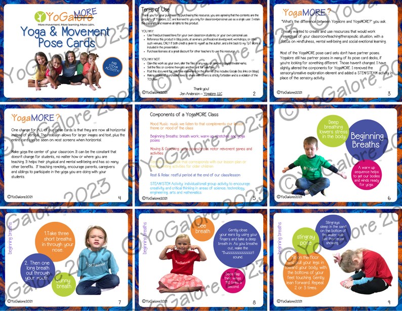 Yoga & Movement Cards With STEAM Activity for Preschool and ...