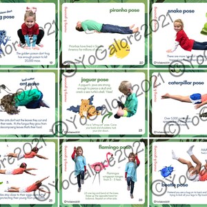 Rainforest Animals Yoga & Movement Pose Cards - Etsy