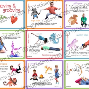 Mythical Creatures Yoga & Movement Pose Cards: Mermaid, Unicorn, Dragon ...