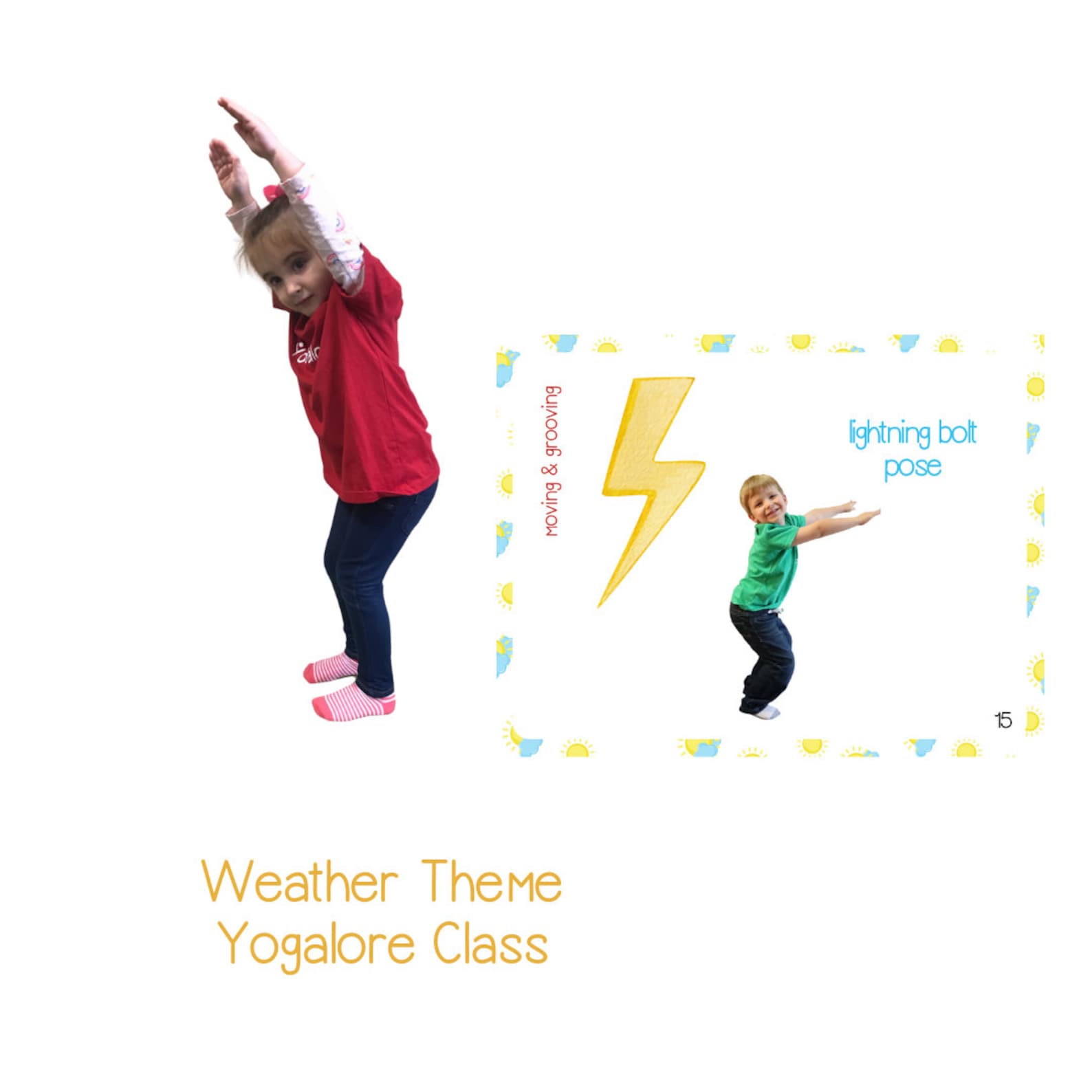 Preschool Weather Themed Movement Based Yoga Activity Bundle With ...