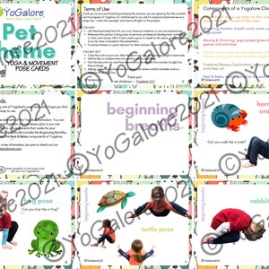 Pet Theme Yoga & Movement Pose Cards - Etsy