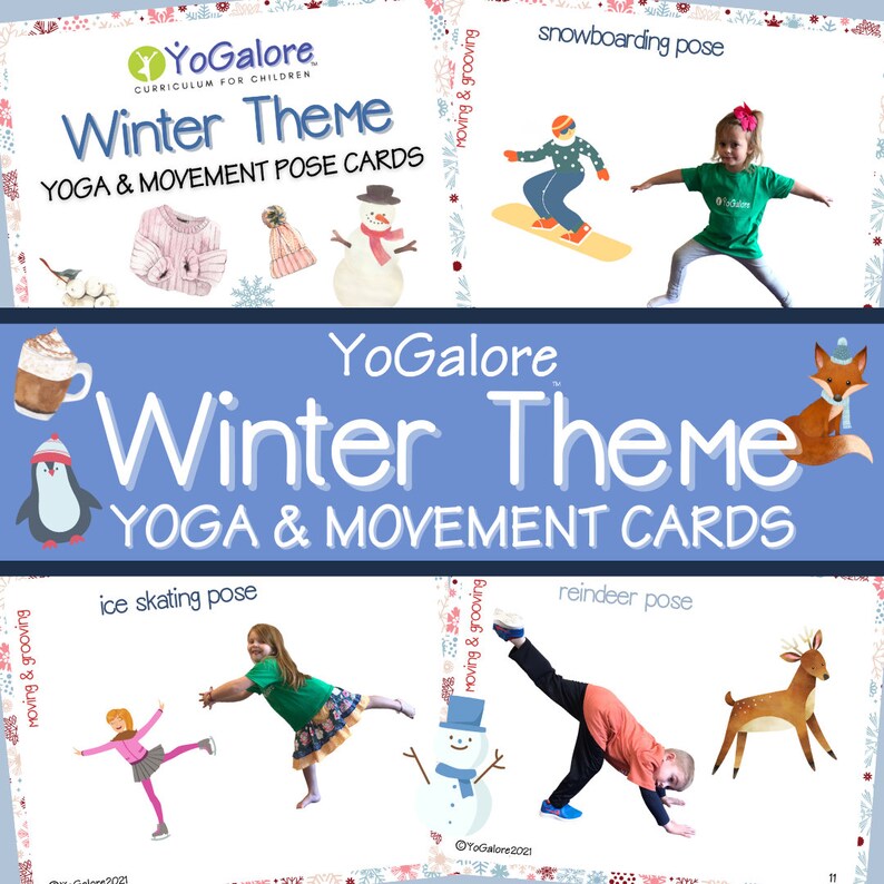 Winter Theme Bundle Yoga & Movement Cards - Etsy