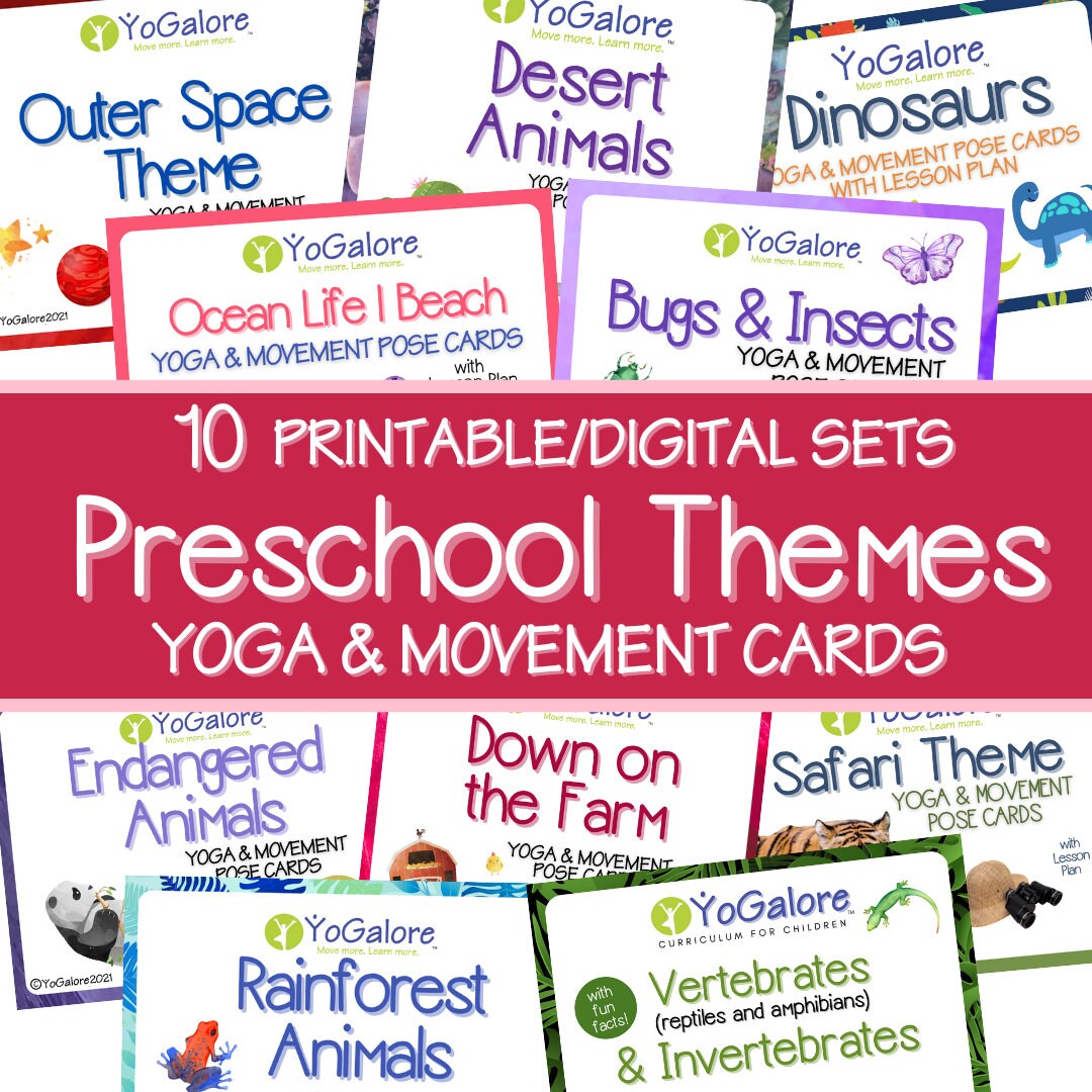 Preschool Themes Movement Bliss: Yoga & Activity Pose Cards for ...