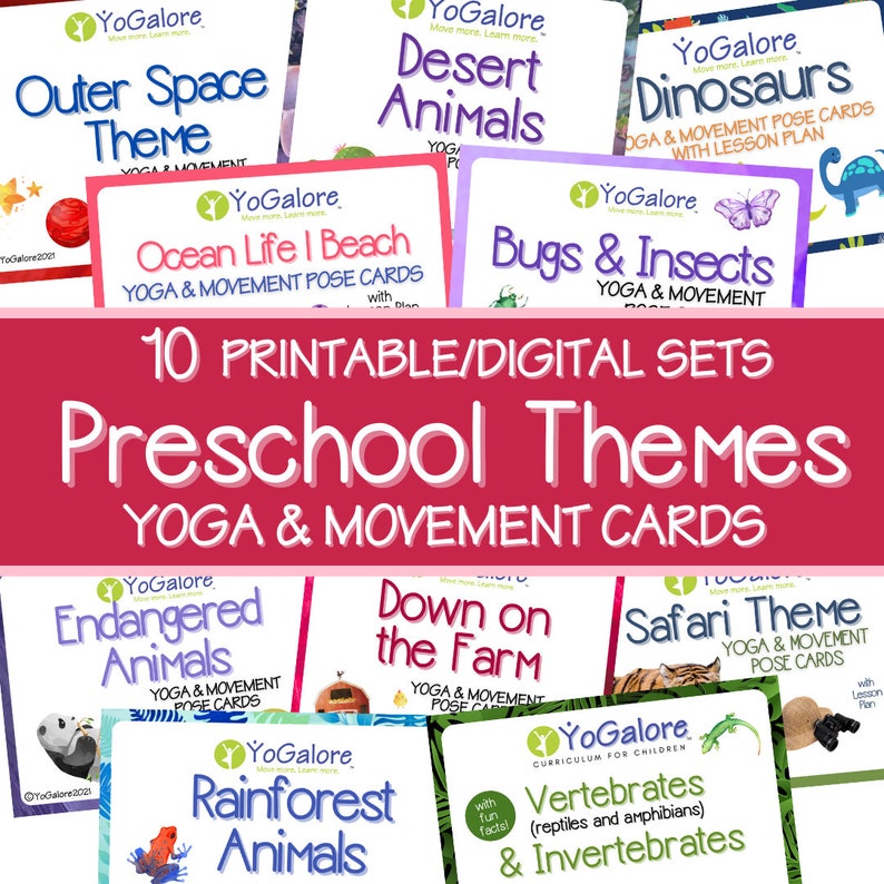 Preschool Themes Movement Bliss: Yoga & Activity Pose Cards for ...