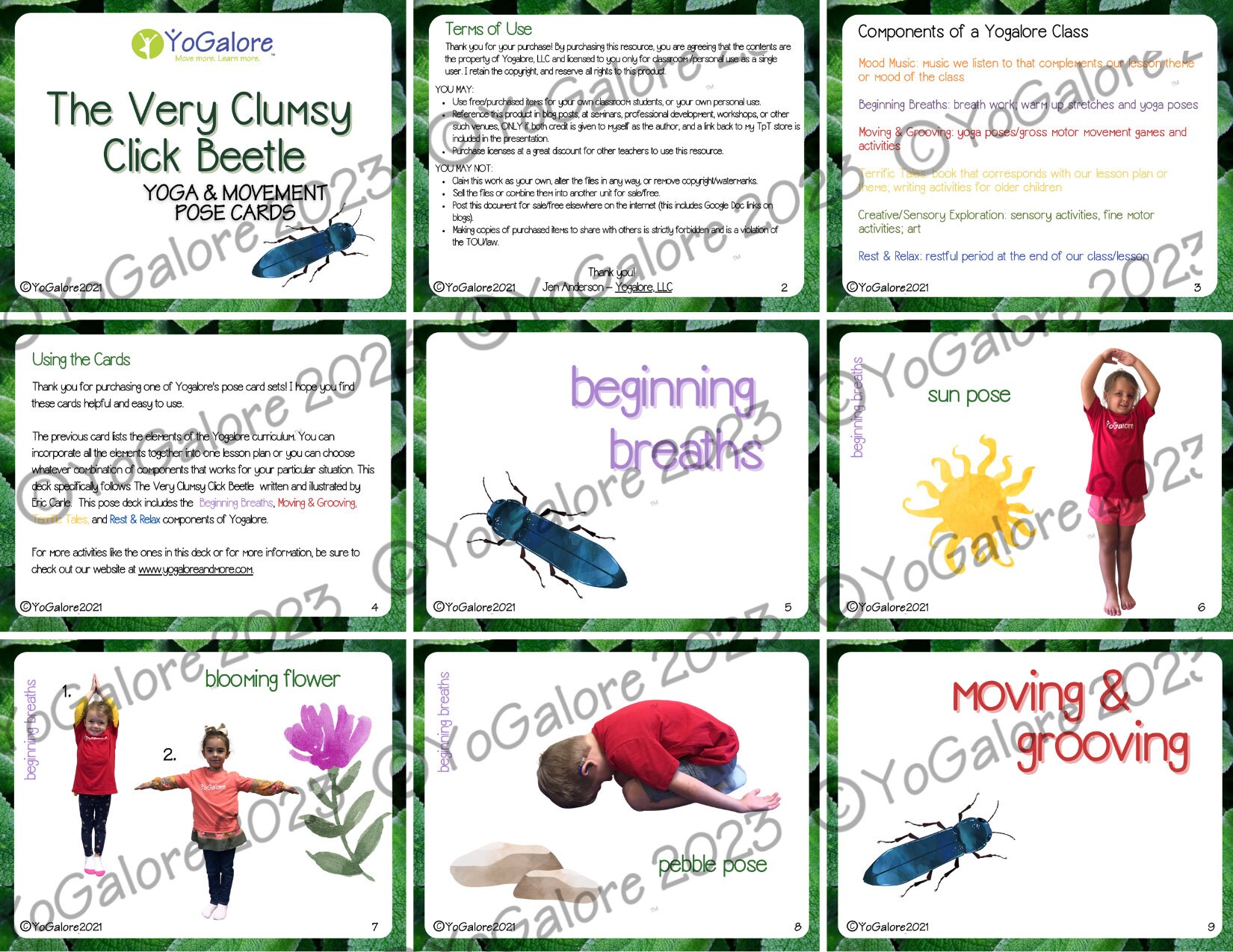 The Very Clumsy Click Beetle Yoga & Movement Pose Cards - Etsy