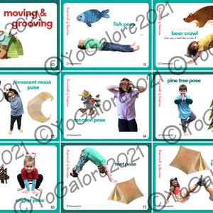 Camping Theme Yoga & Movement Pose Cards - Etsy