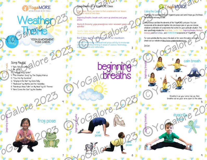 Preschool Weather Themed Movement Based Yoga Activity Bundle With ...