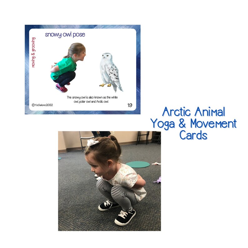 Arctic Animal Yoga Pose Cards for Kids | Mindful Movement Game, Brain ...