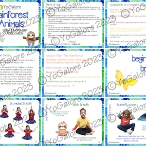 Rainforest Animals Yoga & Movement Pose Cards - Etsy