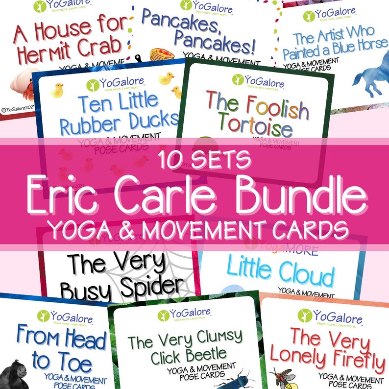 Eric Carle Inspired Yoga & Movement Cards: Preschool Activities With ...