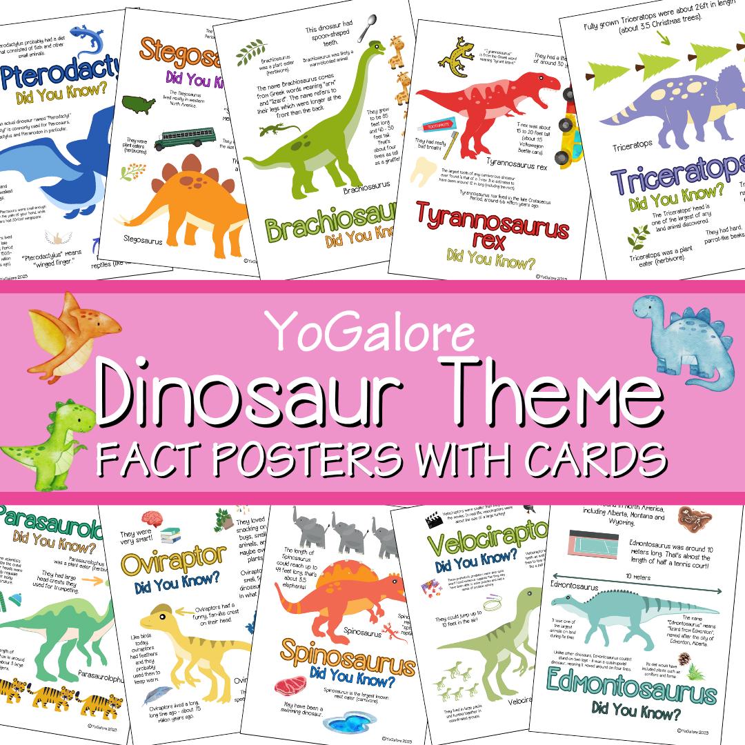 Dinosaur Fact Posters and Cards Printable Science Decor for Kids ...