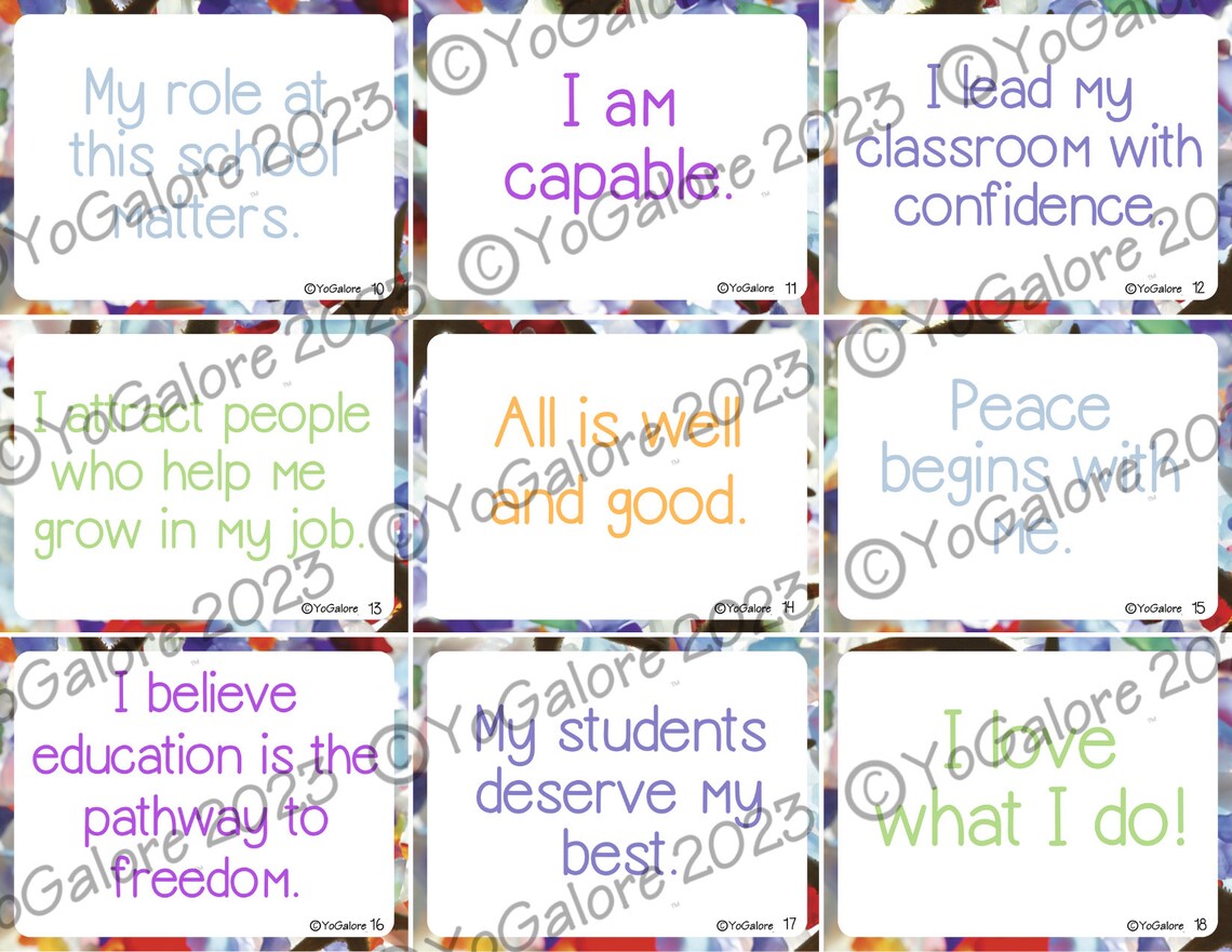 Affirmation Cards for Teachers - Etsy