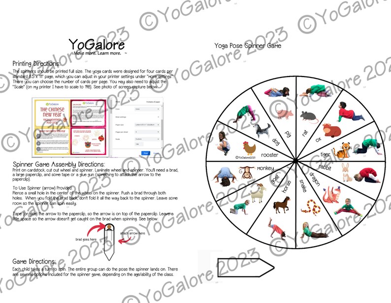Chinese New Year Activities for Preschool: Yoga & Movement Cards - Etsy