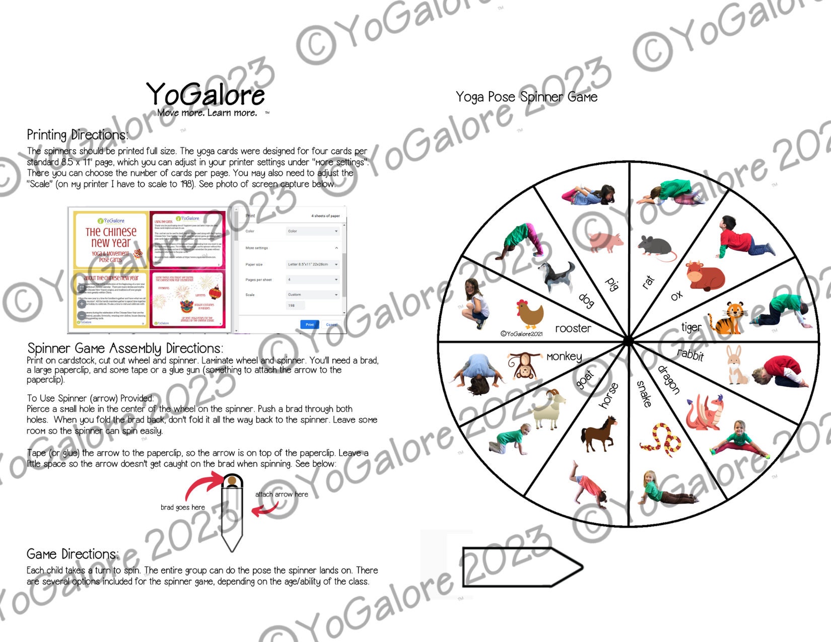 Chinese New Year Activities for Preschool: Yoga & Movement Cards - Etsy