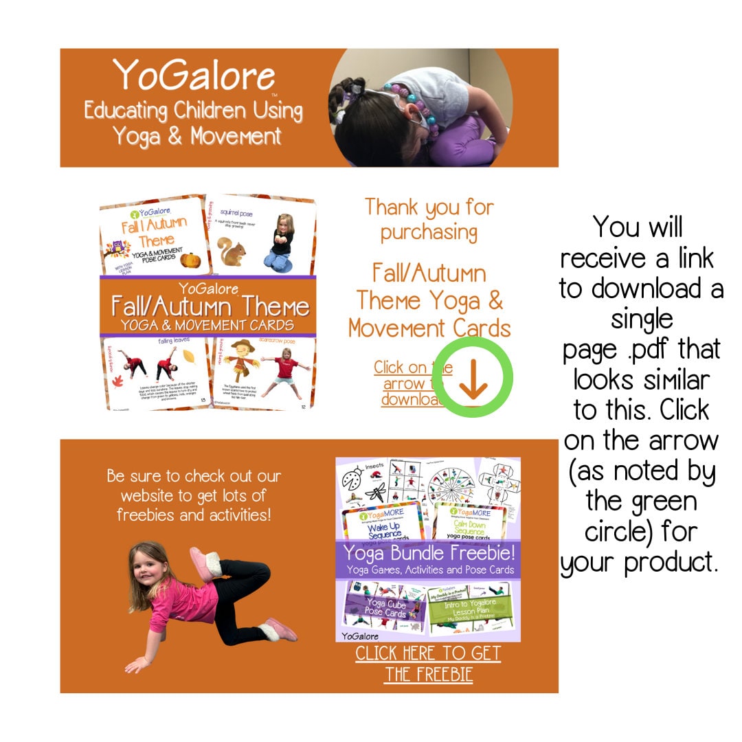 Fall Theme Activities -- Yoga & Movement Pose Cards -- Movement ...