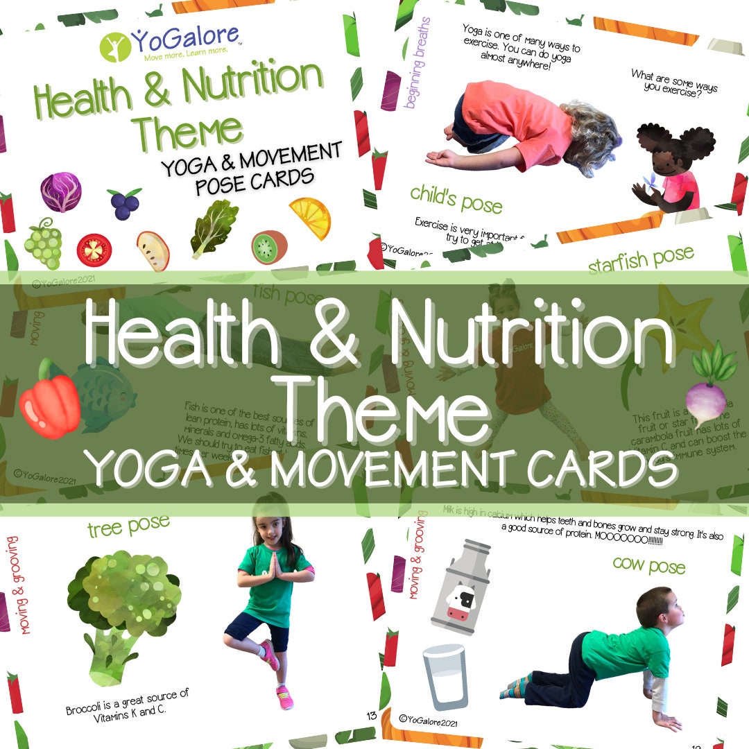 Health and Nutrition Theme: Yoga & Movement Pose Cards - Etsy UK