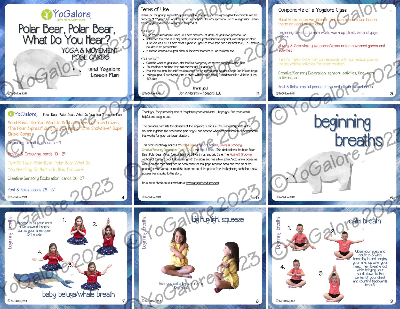 Polar Bear, Polar Bear, What Do You Hear? Yoga & Movement Pose Cards - Etsy