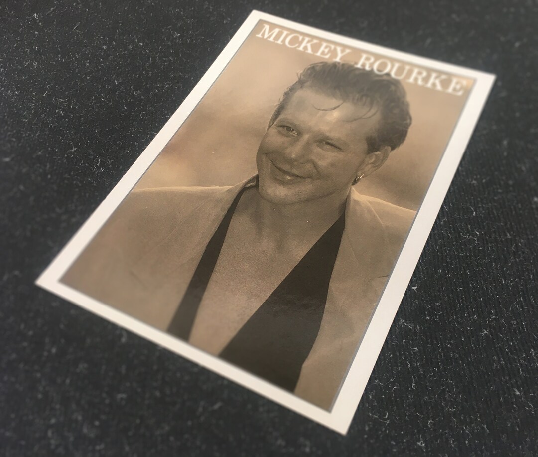 Mickey Rourke 80s Athena/heroes Postcard - Etsy