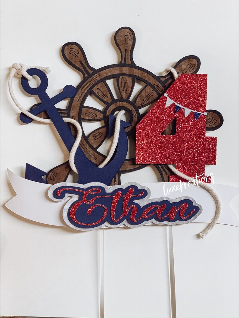 Sailor Boy Cake Topper Sailor Party Marine Sail Ocean | Etsy