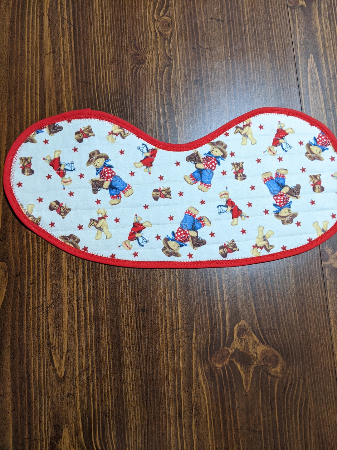 Quilted Wrap Around Baby Bib and Burp Cloth in One- Ride Um Cowboy! - Etsy