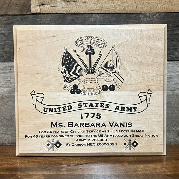 Army Retirement Card - Etsy