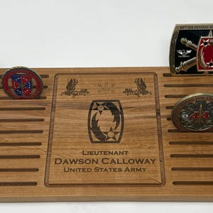Desktop Challenge Coin Holder - Personalized Coin Rack - Etsy
