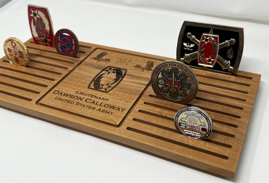 Desktop Challenge Coin Holder - Personalized Coin Rack - Etsy