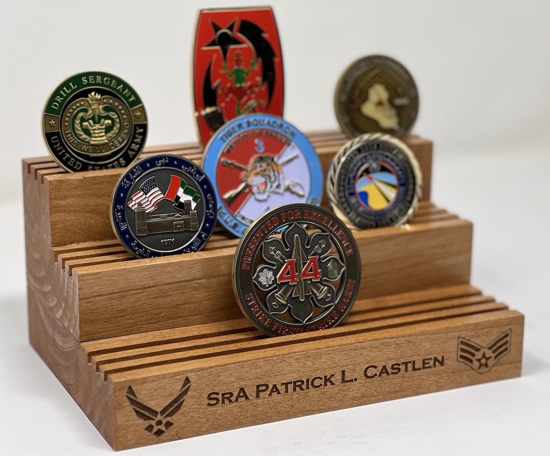 3 Tier Challenge Coin Holder Display - Etsy