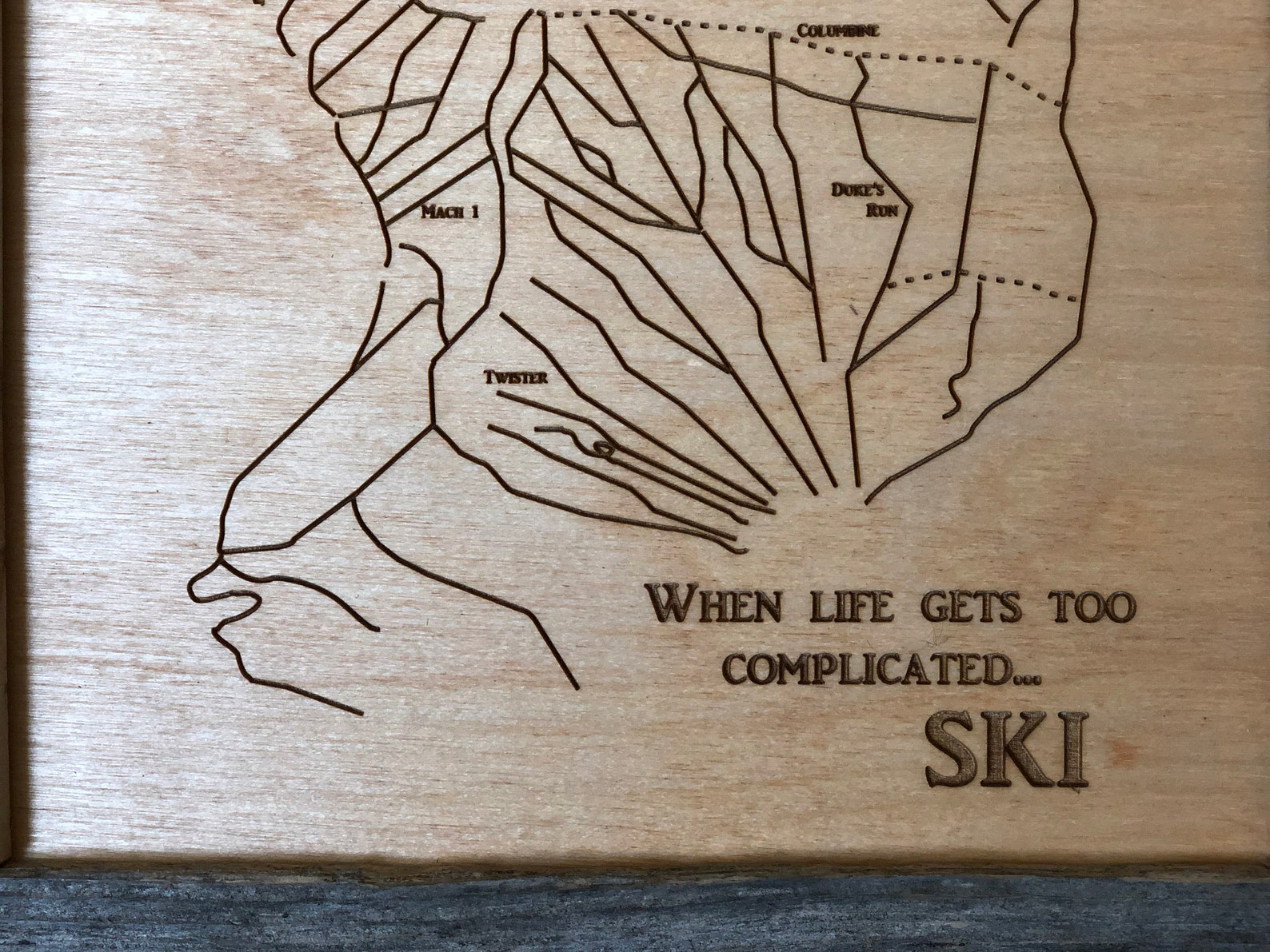 Engraved Ski Map Breckenridge: Peak 8 - Etsy